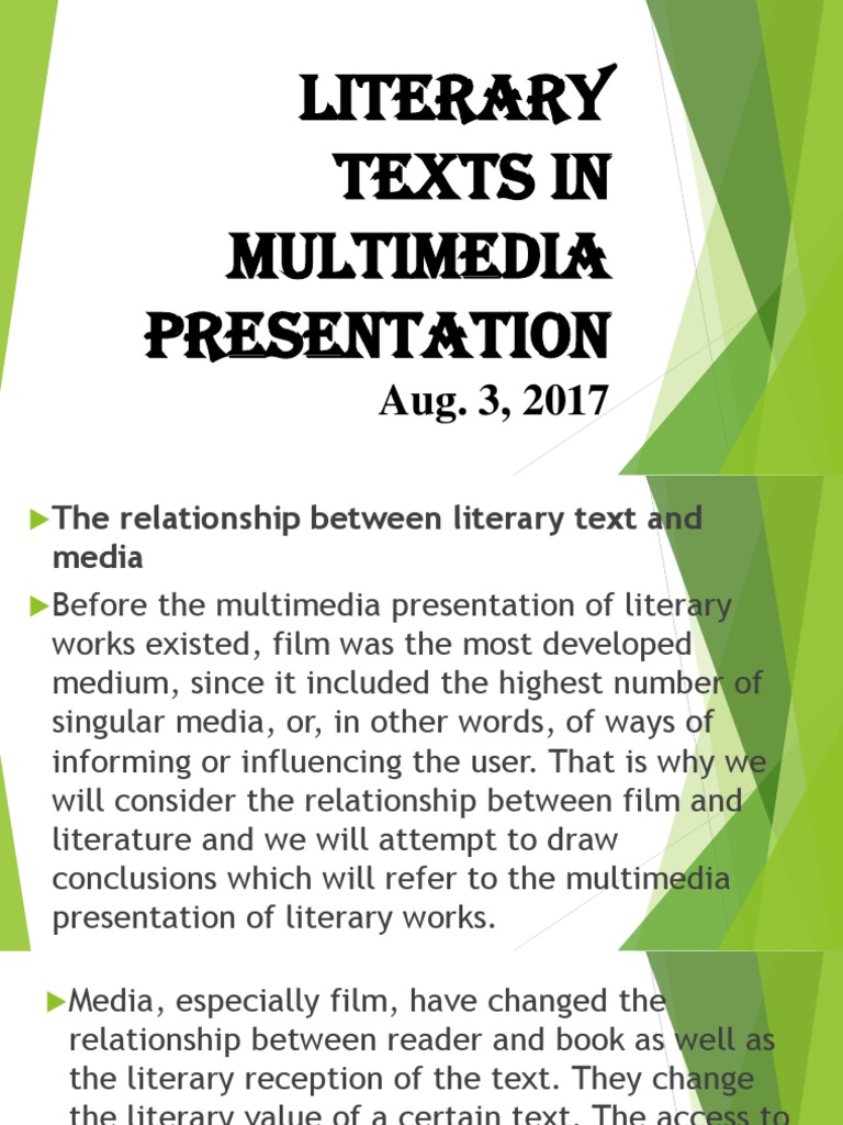 Multimedia's Impact on Literary Adaptation | PDF | Narration | Narrative
