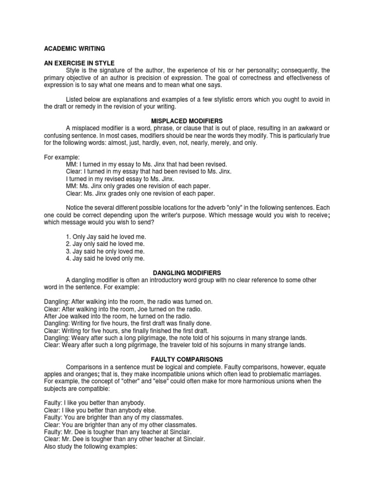 An Exercise in Style | PDF | Language Mechanics | Syntax