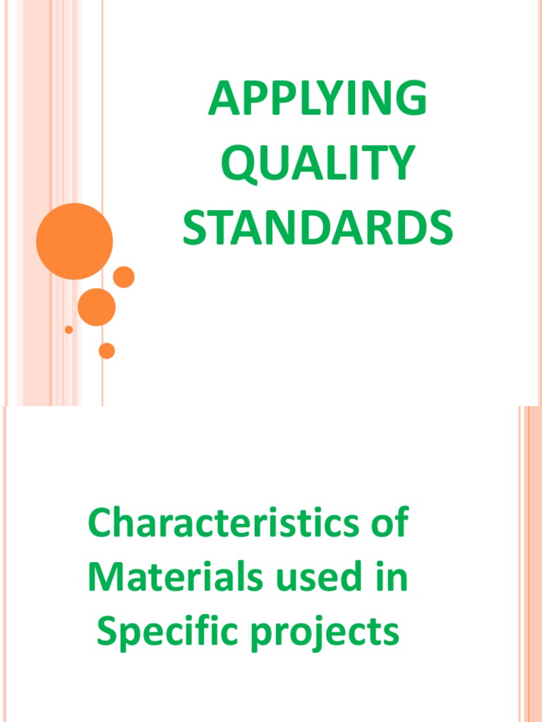 Applying Quality Standards CSS-NCII | PDF | Scatter Plot | Reliability Engineering