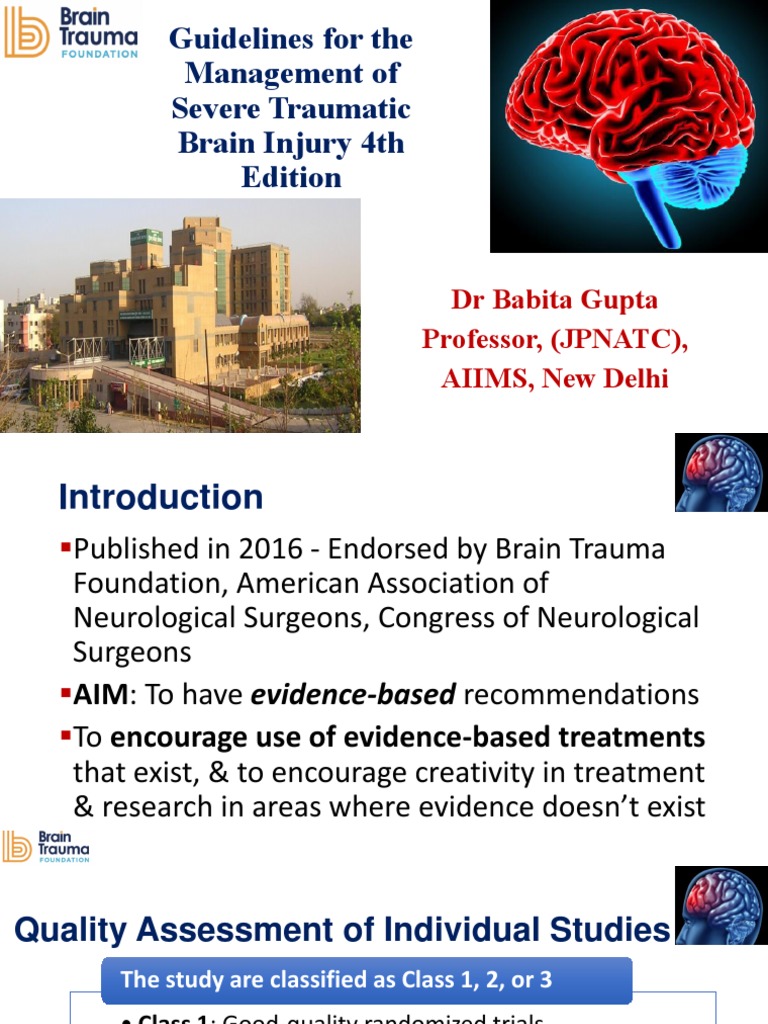 Guidelines For The Management of Severe Traumatic Brain Injury 4th ...