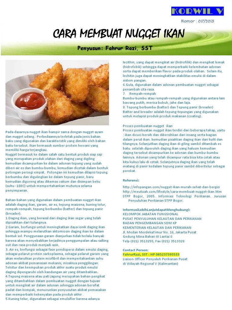Leaflet 167 - Nugget Ikan | PDF