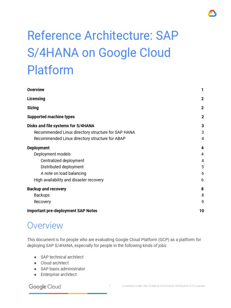 SAP S4HANA On GCP PDF | PDF | Hard Disk Drive | Solid State Drive