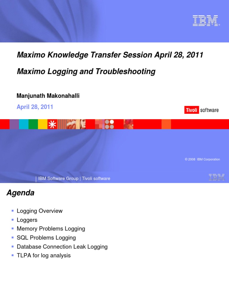 Maximo Logging and Troubleshooting v2 | PDF | Databases | Information ...