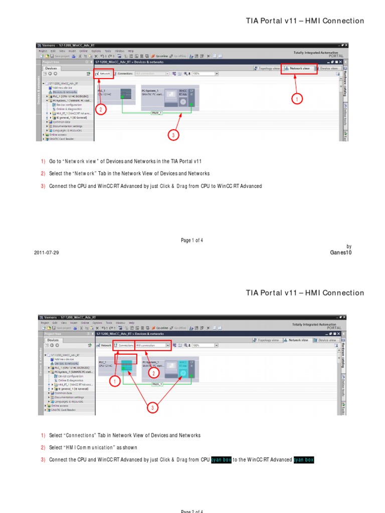 TIA Portal v11 - HMI Connection | System Software | Areas Of Computer ...