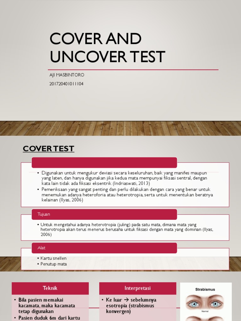 Cover and Uncover Test | PDF