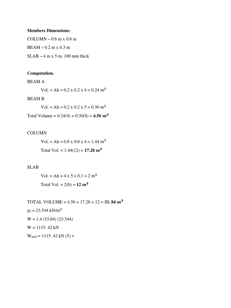 Members Dimensions | PDF | Classical Mechanics | Continuum Mechanics