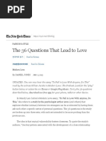 The 36 Questions That Lead To Love - The New York Times | PDF ...