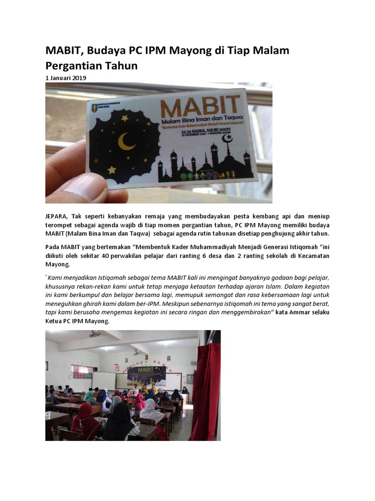 Proposal Mabit | PDF