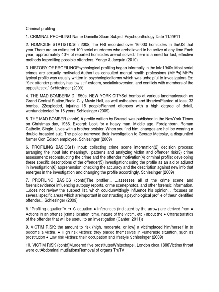 Criminal Profiling | PDF | Offender Profiling | Geographic Information System