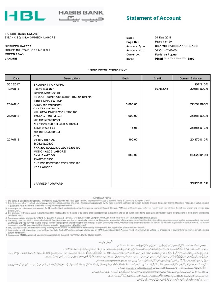 Estatement 20190107 PDF | PDF | Debits And Credits | Debit Card