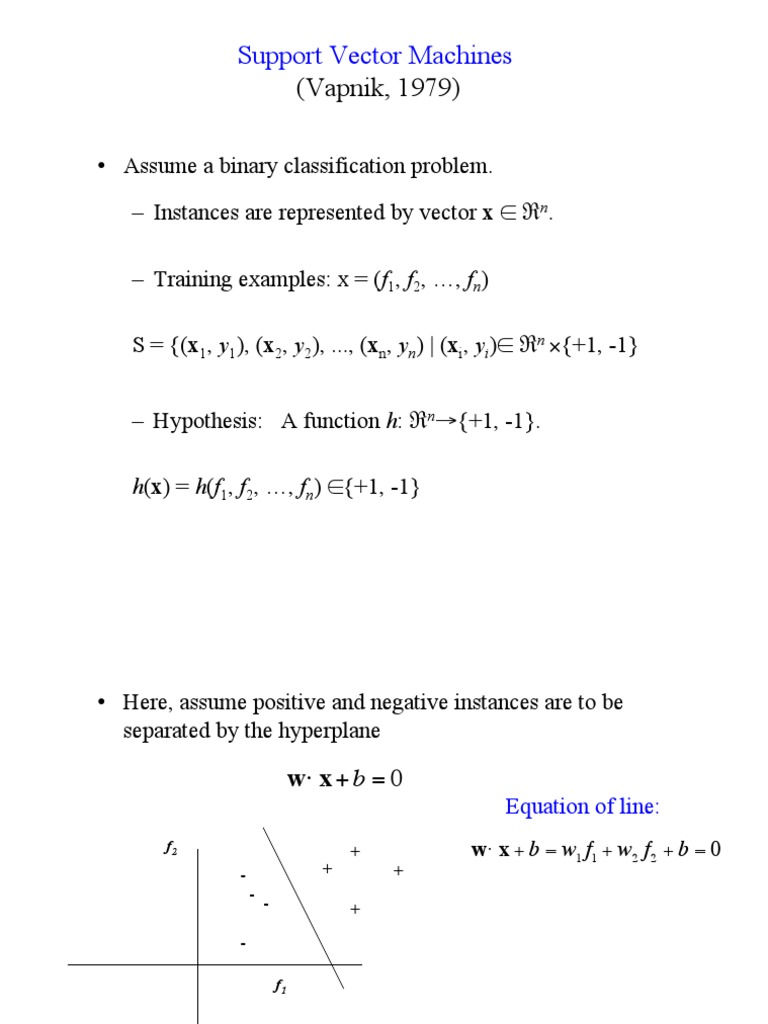 Support Vector Machines: (Vapnik, 1979) | PDF | Support Vector Machine | Statistical Classification