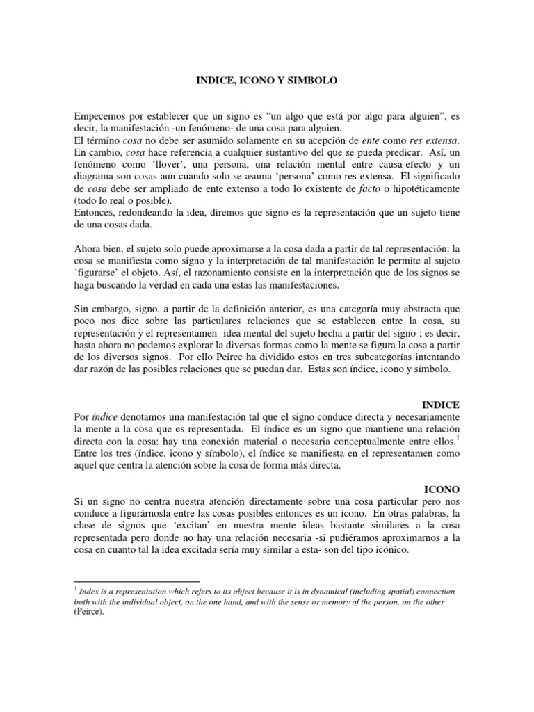 Icono, Indice y Simbolo | PDF | Razonamiento inductivo | Los símbolos
