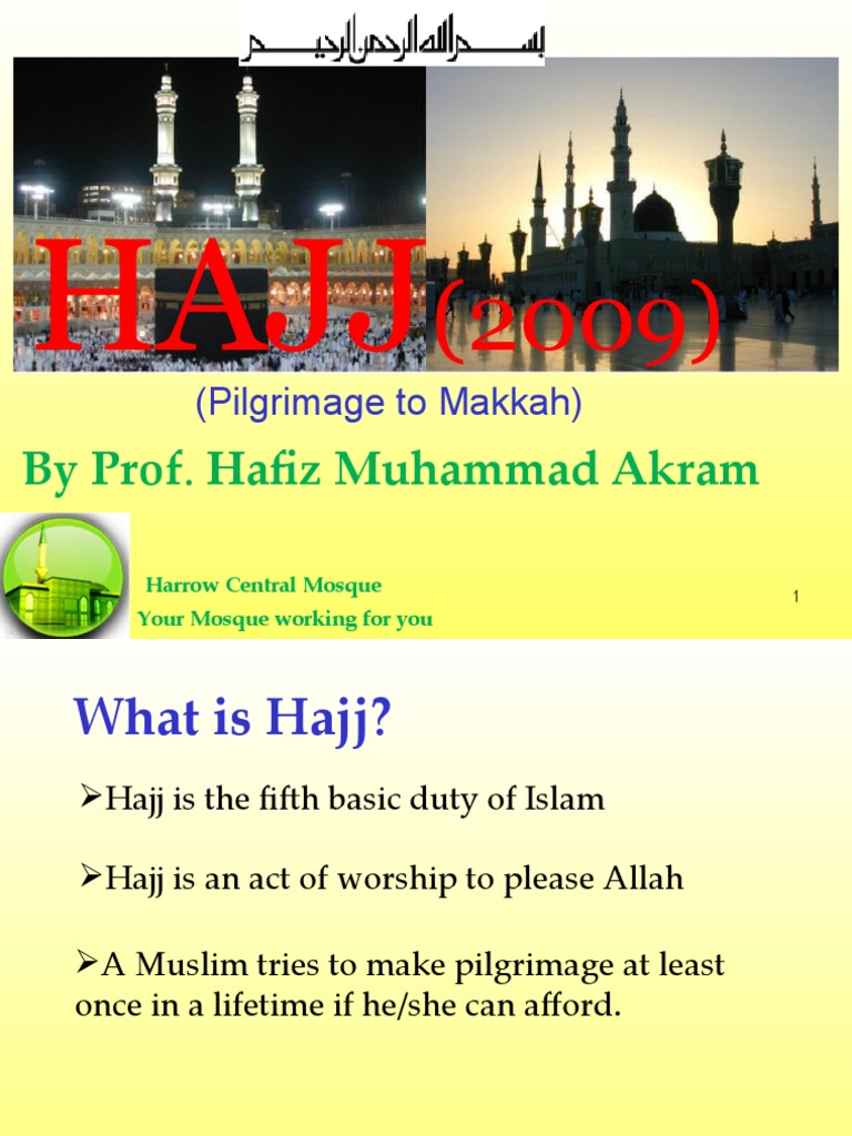 By Prof. Hafiz Muhammad Akram: (Pilgrimage To Makkah) | PDF | Hajj | Sharia