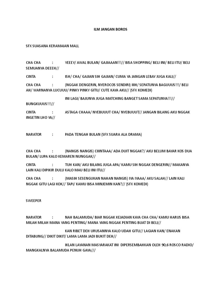 CONTOH SCRIPT Psa | PDF