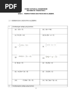 LATIHAN Matematik Bab 1 Tingkatan 2 | PDF