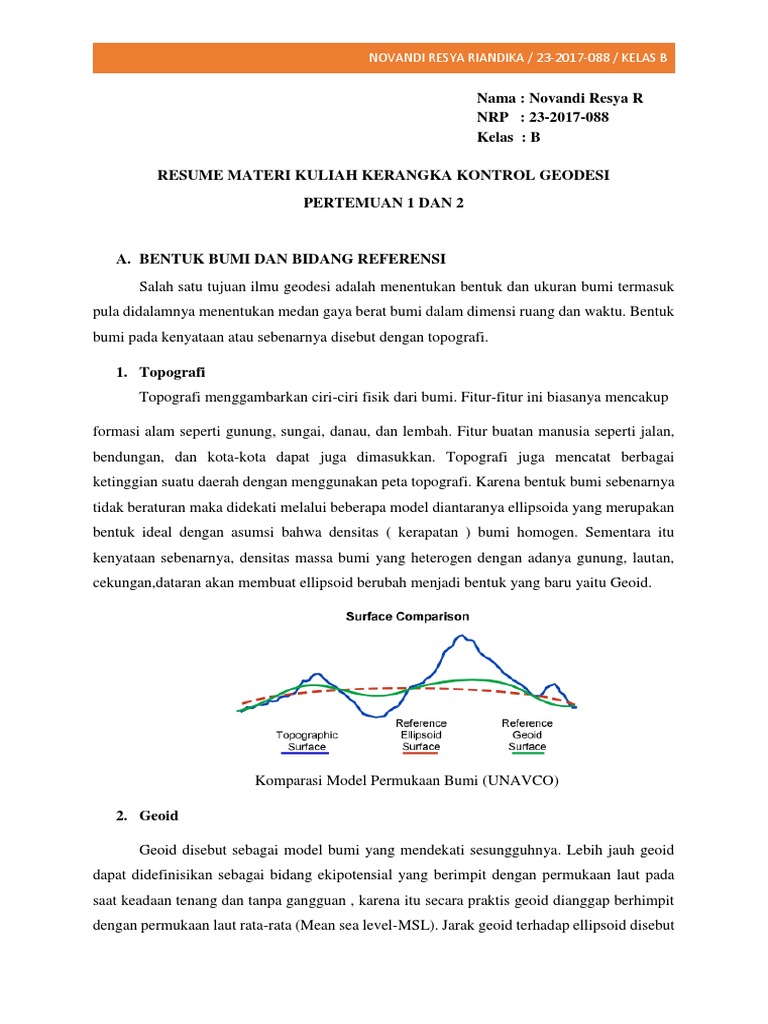 Bentuk dan Model Bumi dalam Geodesi | PDF