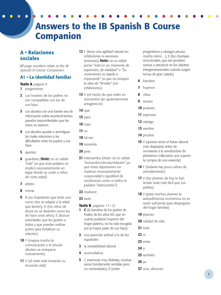 Spanish B | PDF | Familia | España