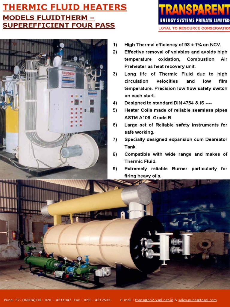 Transparent Thermal Oil Heater System | PDF | Furnace | Valve