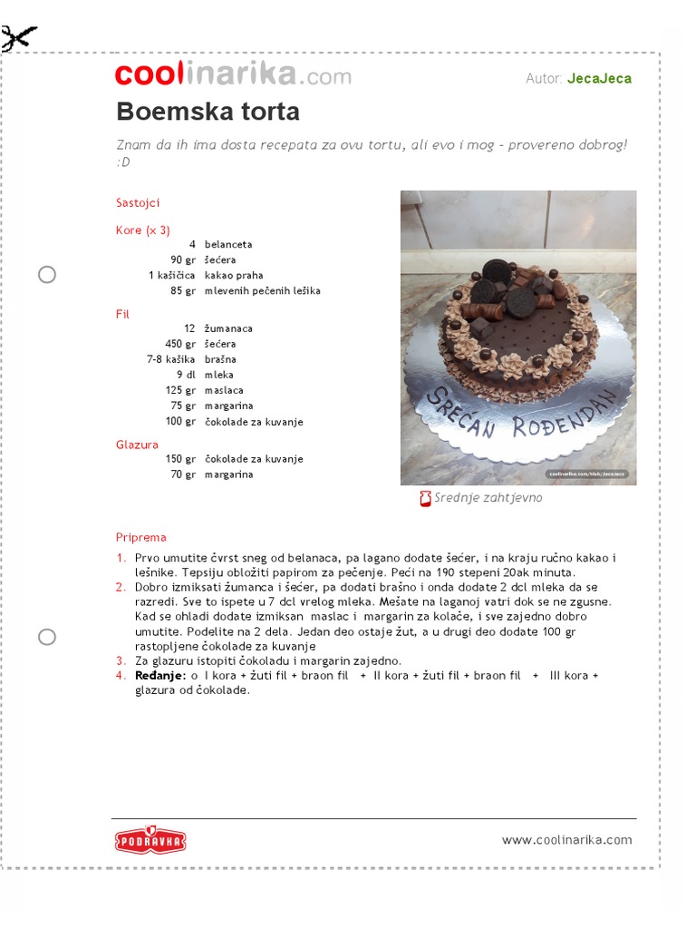 Boemska Torta | PDF