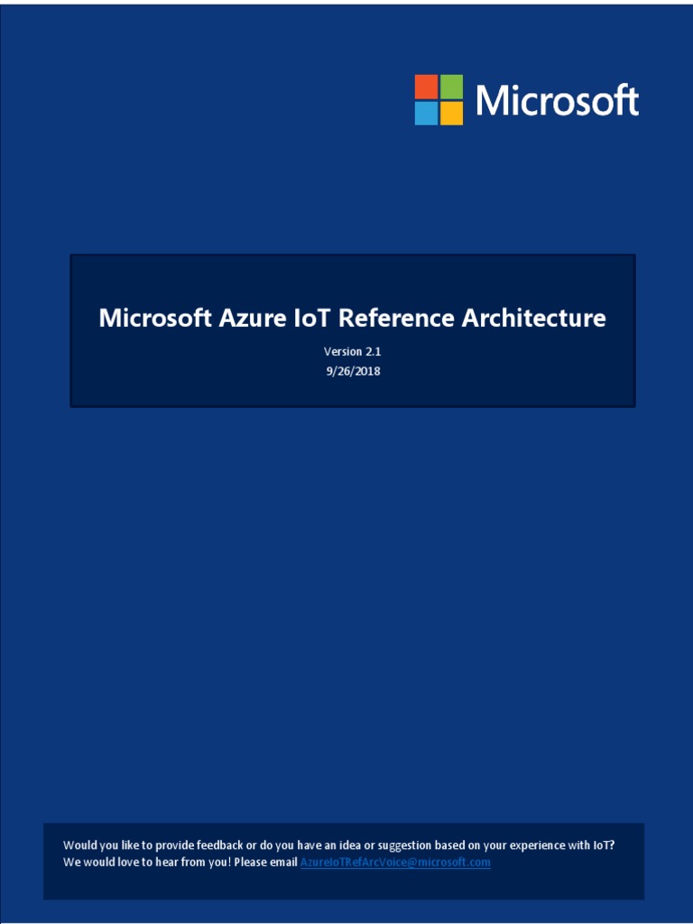 Microsoft Azure IoT Reference Architecture | PDF | Internet Of Things ...
