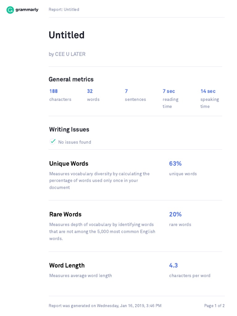 Vocabulary Diversity and Metrics Report | PDF | Language Arts & Discipline