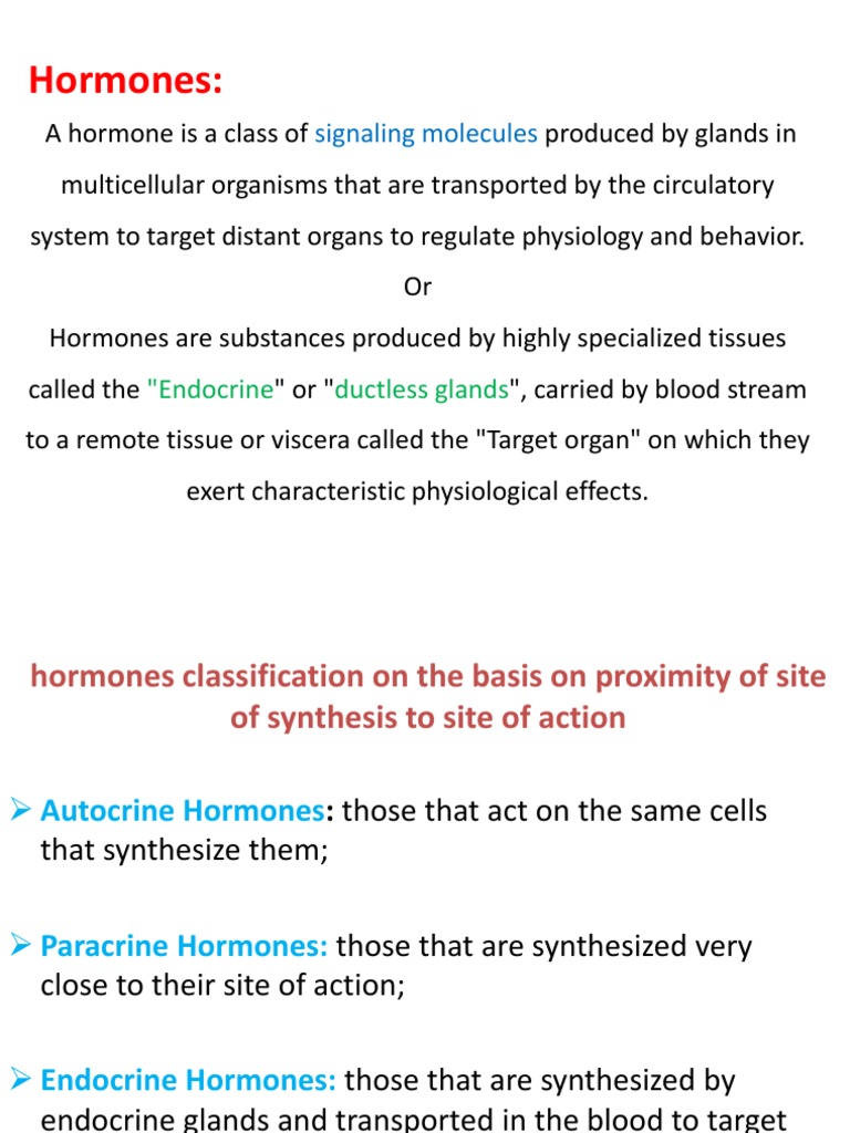 Hormones Signaling Molecules Pdf Hormone Pituitary Gland