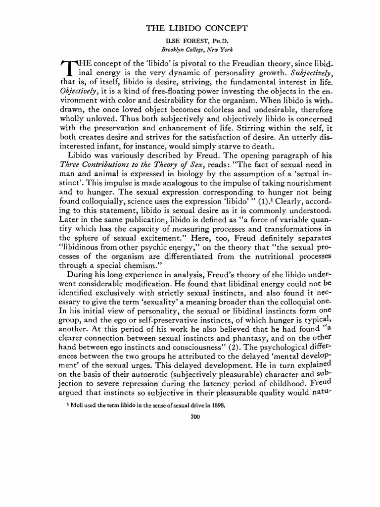 The Libido Concept | PDF | Id | Libido