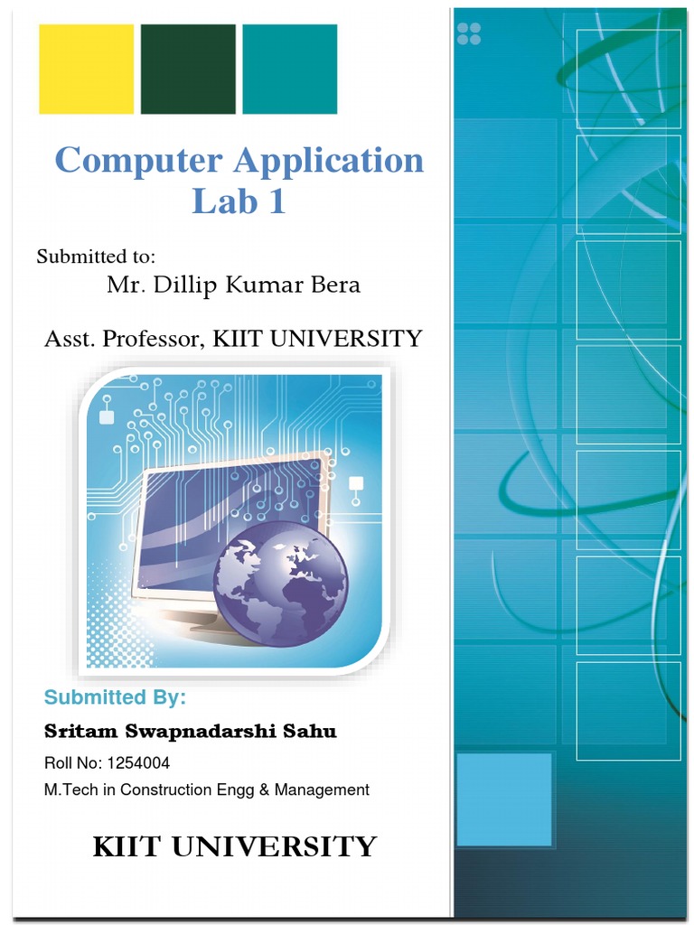 Computer Application Lab 1: Kiit University | PDF