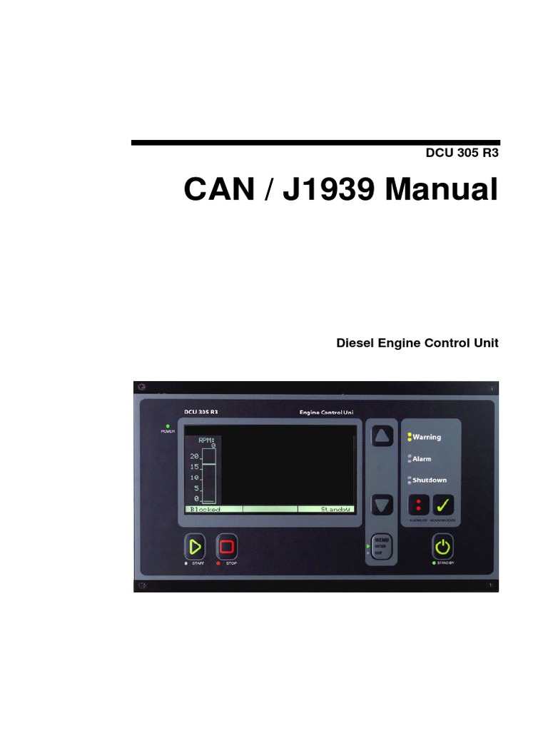 CAN / J1939 Manual: DCU 305 R3 | PDF | Turbocharger | Transmission (Mechanics)