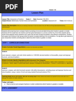 Benchmark Fractions Lesson Plan | PDF | Educational Assessment | Lesson ...