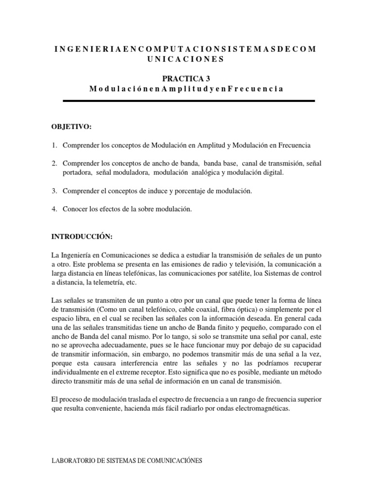 Sistemas de Comunicaciones | PDF | Modulación | Modulación de frecuencia