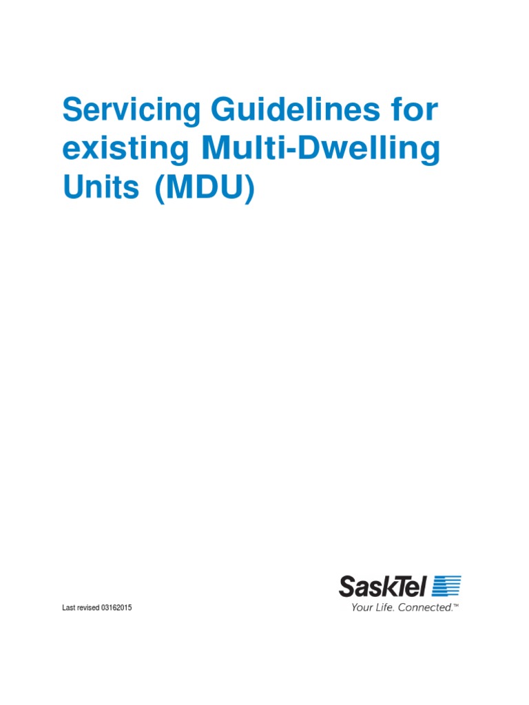 Sasktel FTTP Existing Mdu Servicing Guidelines | PDF | Fiber To The X ...