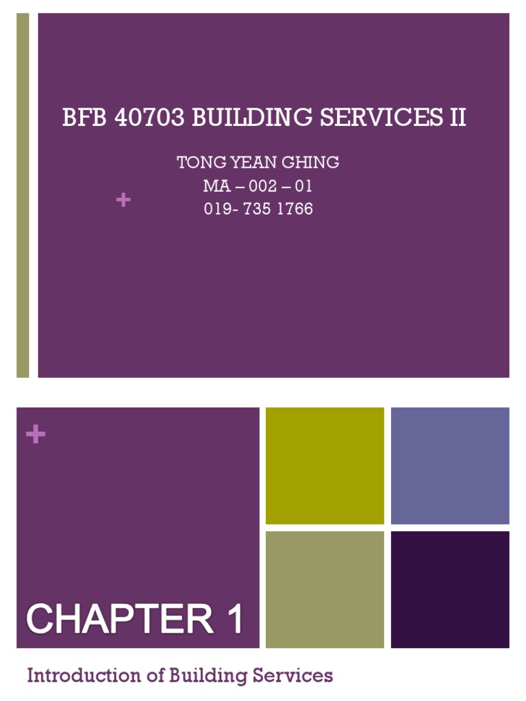 Chapter 1 Introduction To Building Services PDF | PDF | Hvac | Architect