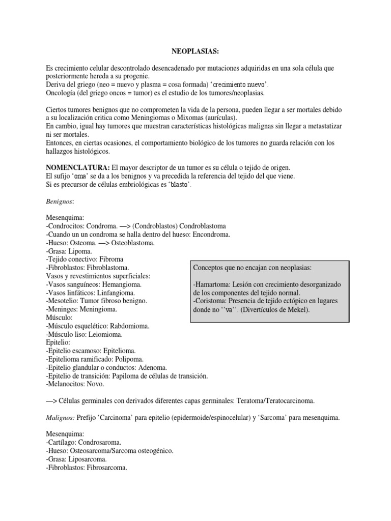 Robbins y Cotran: Patología. Capítulo 7 - Resumen. | PDF | Oncogen | Cáncer