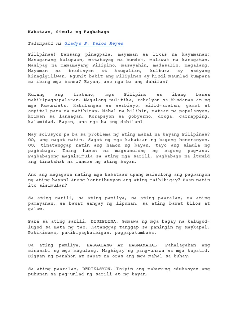 Talumpati (Filipino) | PDF