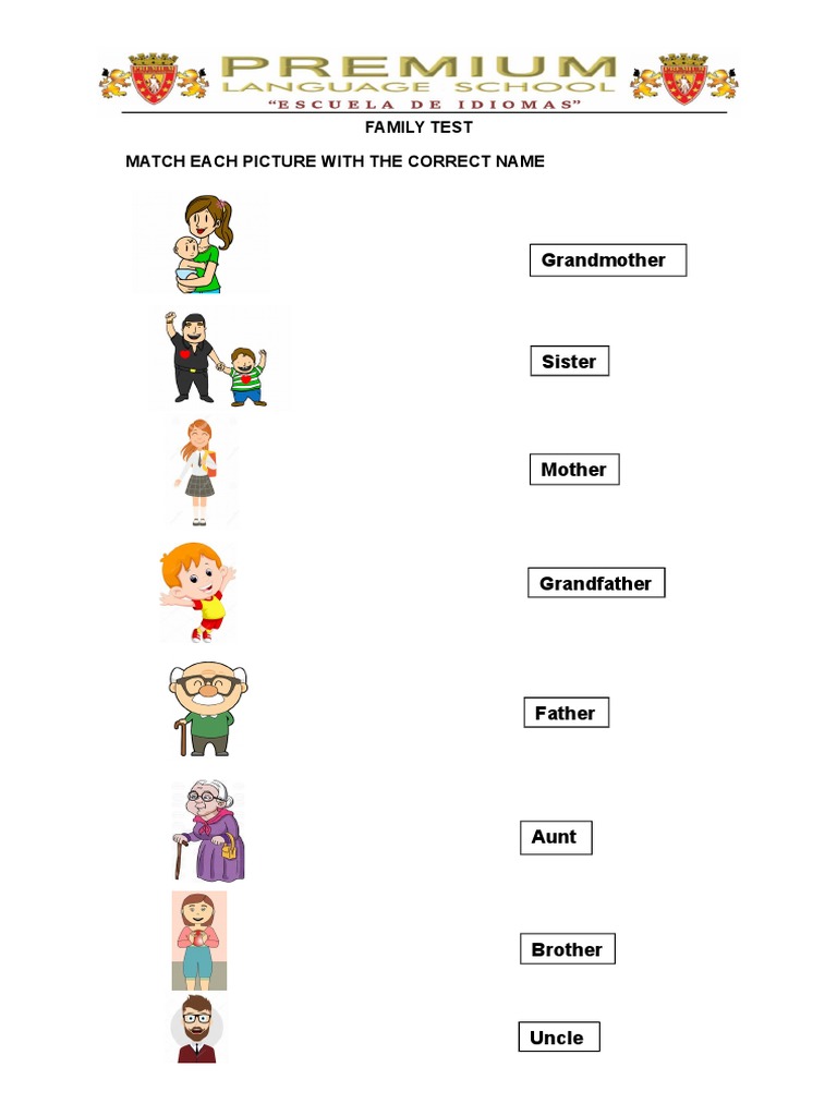 Family Worksheet 1 | PDF