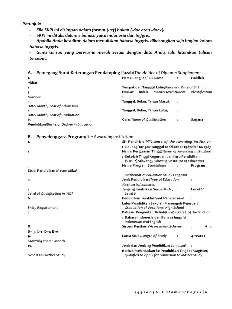 Panduan SKPI untuk Mahasiswa Pendidikan | PDF | Karier & Perkembangan