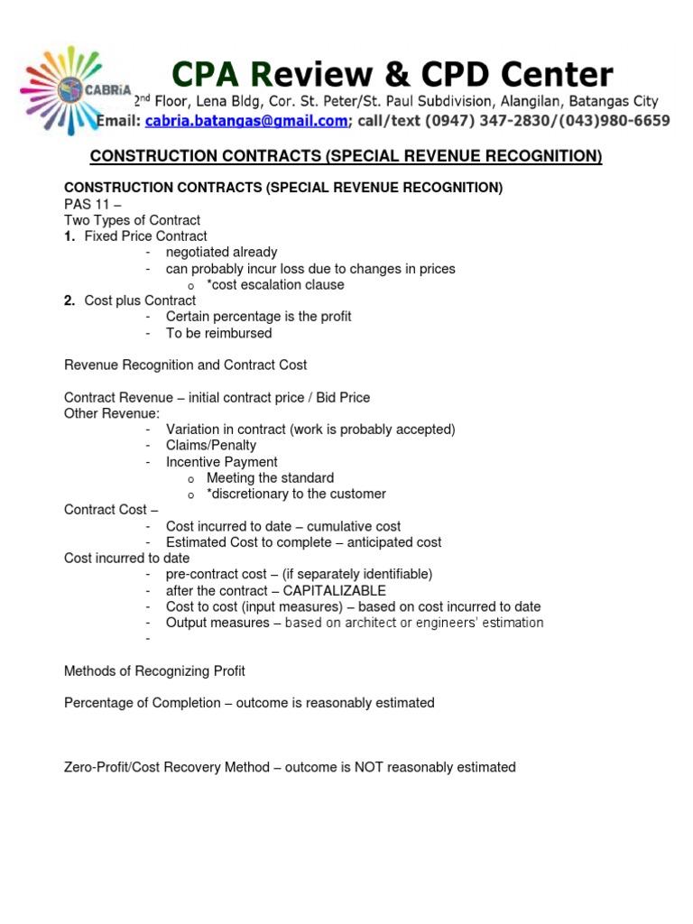 Afar Construction Contracts Pdf Pdf Debits And Credits Income
