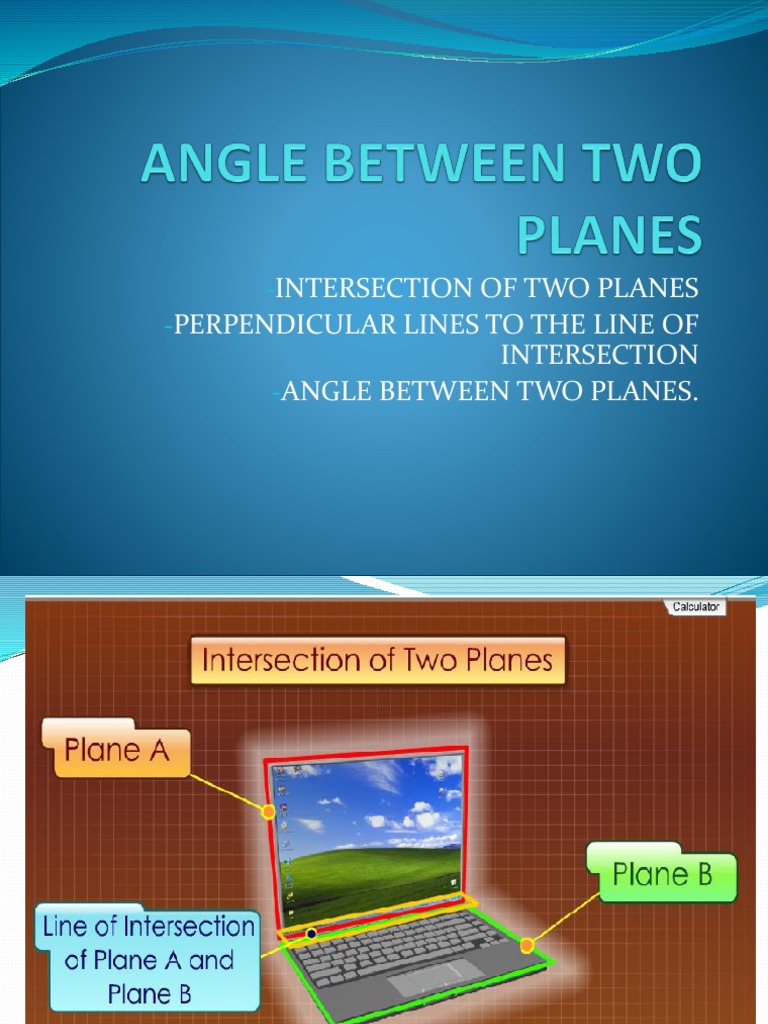 Angle Between Two Planes | PDF