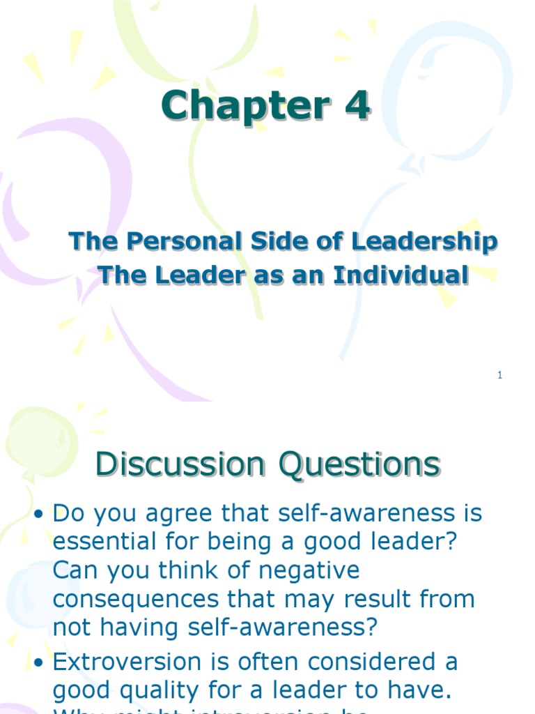 Organizational Leadership Chapter 4 PPT Slides | PDF | Attitude ...