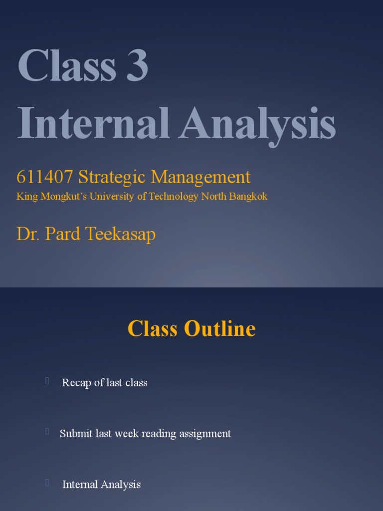 SM WK 3 - Internal Analysis | PDF | Economic Growth | Swot Analysis