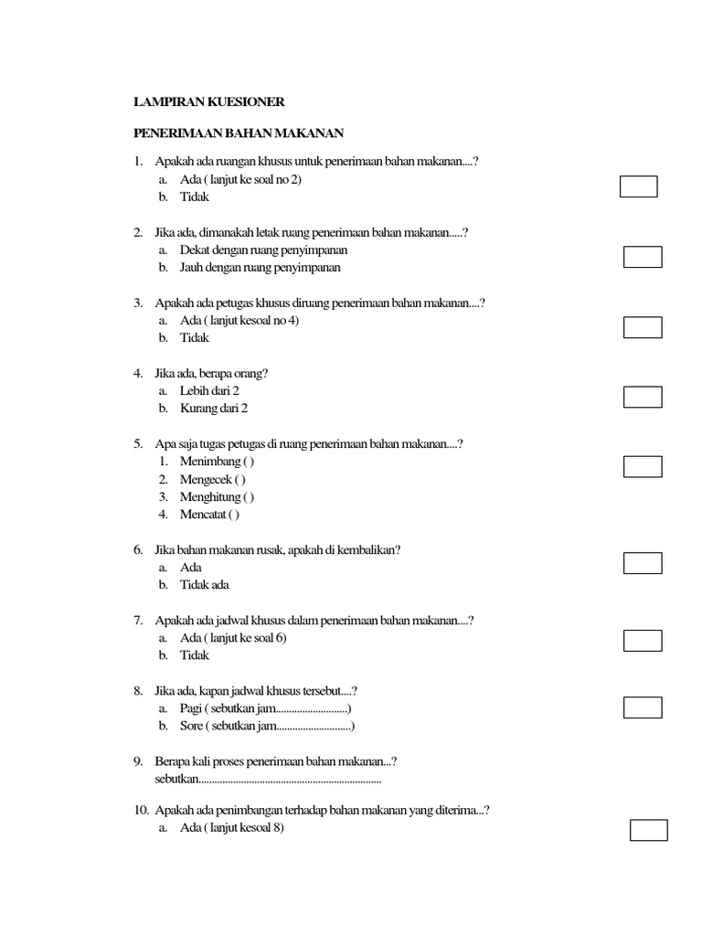 Lampiran Kuesioner | PDF