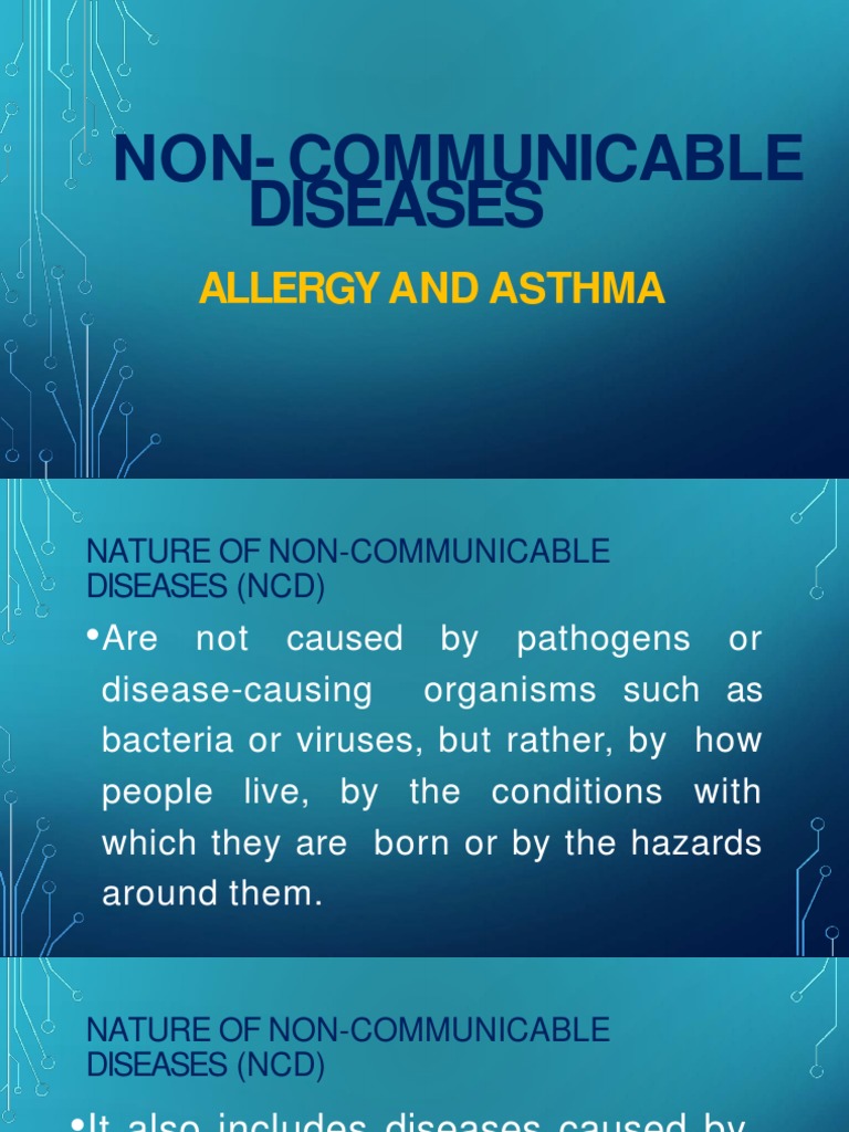 Non-Communicable Diseases: Allergy and Asthma | PDF | Allergy | Allergen