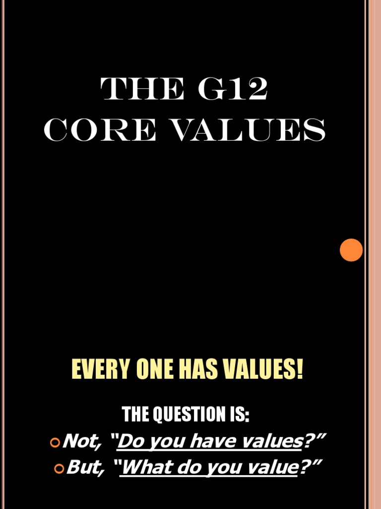 The G12 Core Values | PDF | Disciple (Christianity) | Evangelism