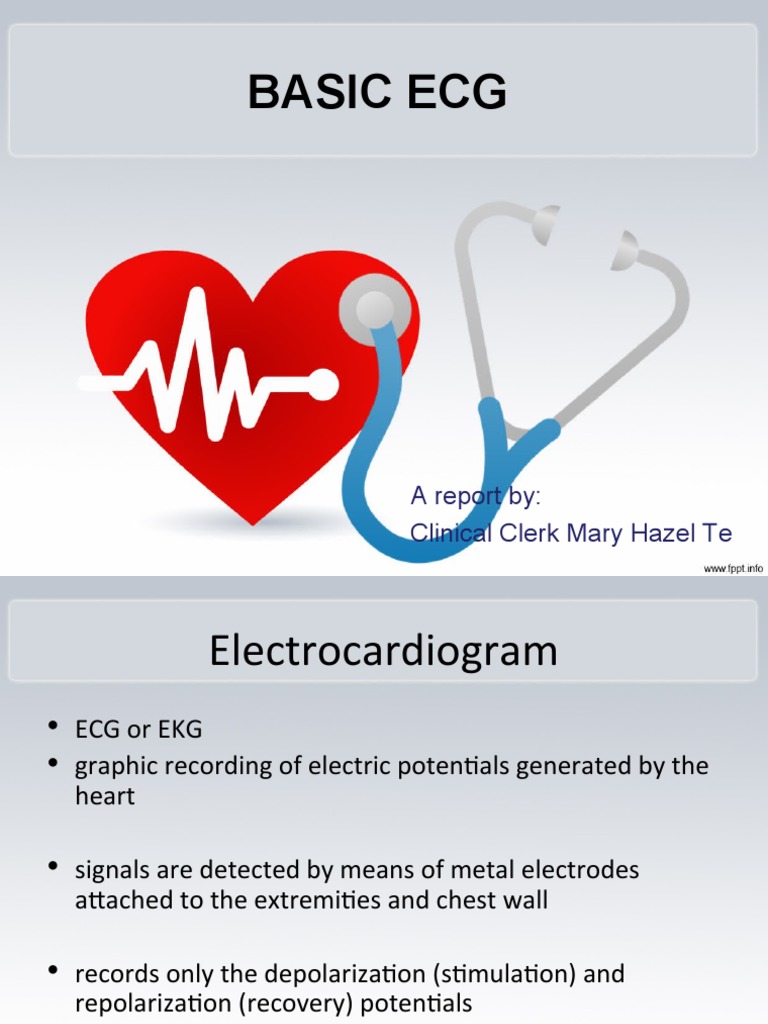 Basic Ecg: A Report By: Clinical Clerk Mary Hazel Te | PDF | Visual ...