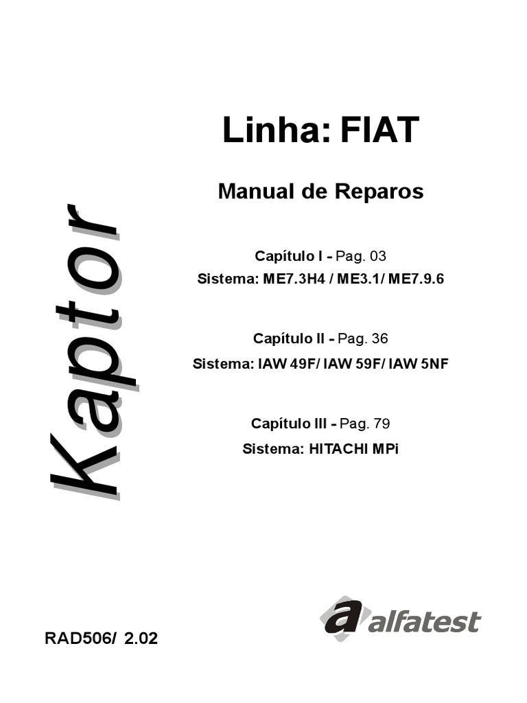Manual de Reparos FIAT: Sistemas ME7.3H4 | PDF | Injeção eletrônica ...