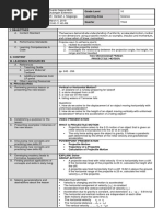 Lesson Plan in Projectile Motion | PDF | Physics | Mechanical Engineering