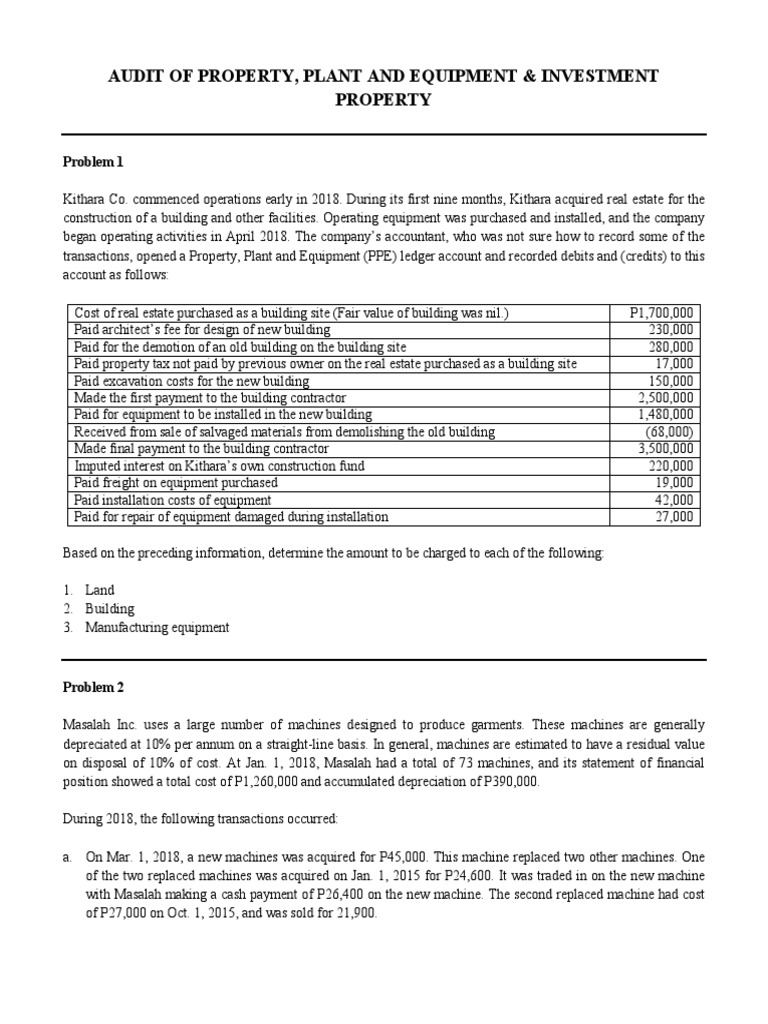 Ppe | PDF | Depreciation | Debits And Credits