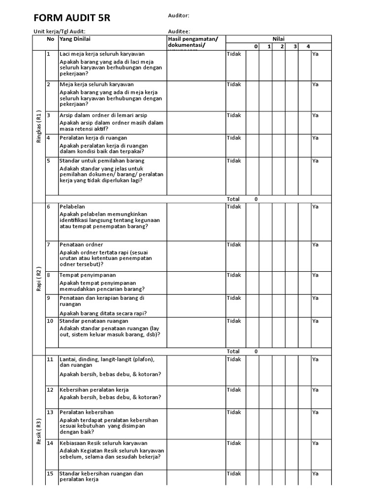 Form Audit 5r | PDF