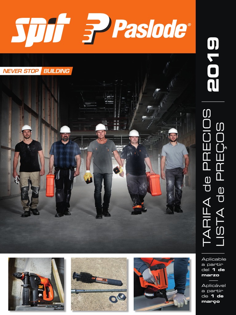 Spit Paslode Tarifa 2019 | PDF | Madera | Procesos industriales